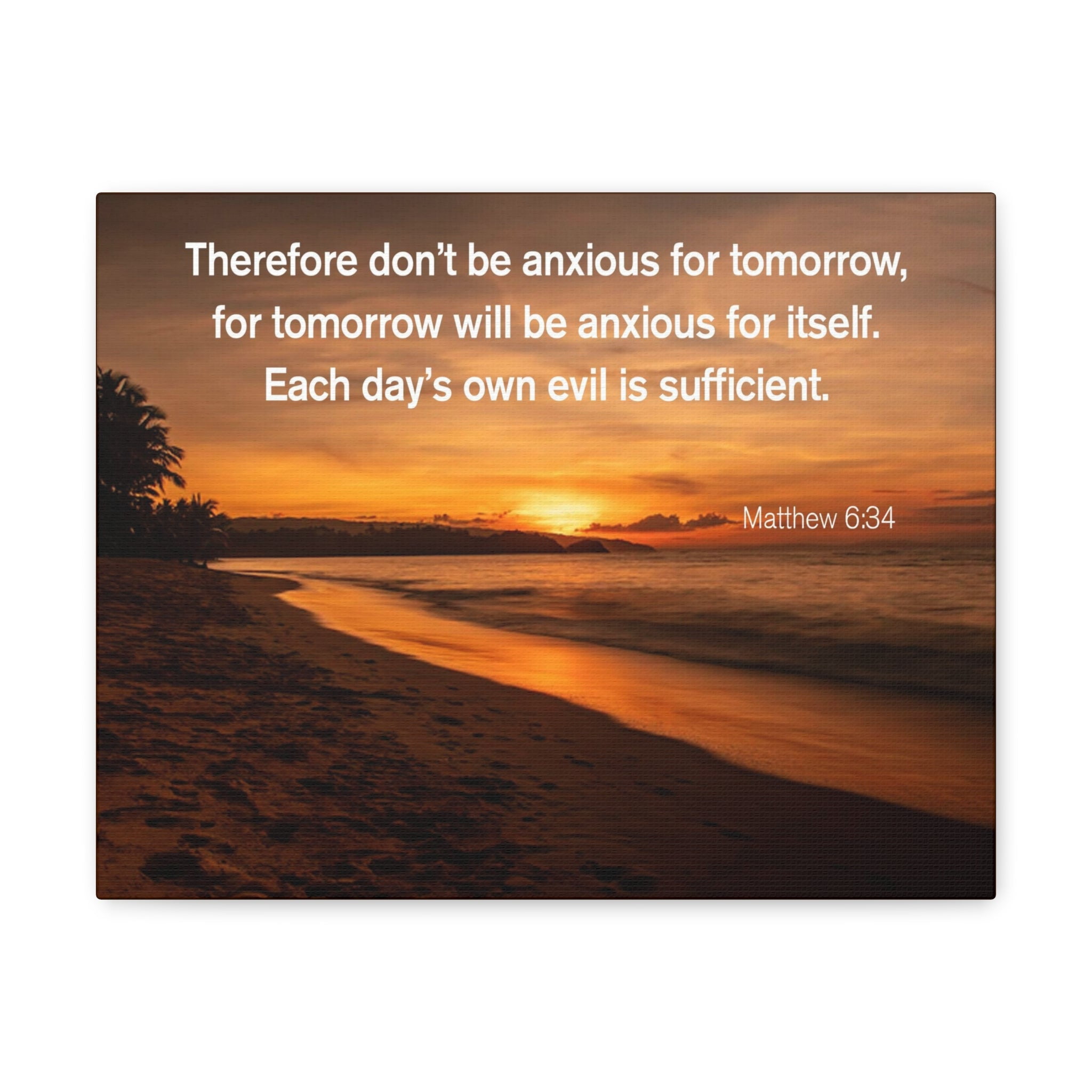 Scripture Walls Don't Be Anxious for Tomorrow Matthew 6:34 Christian ...