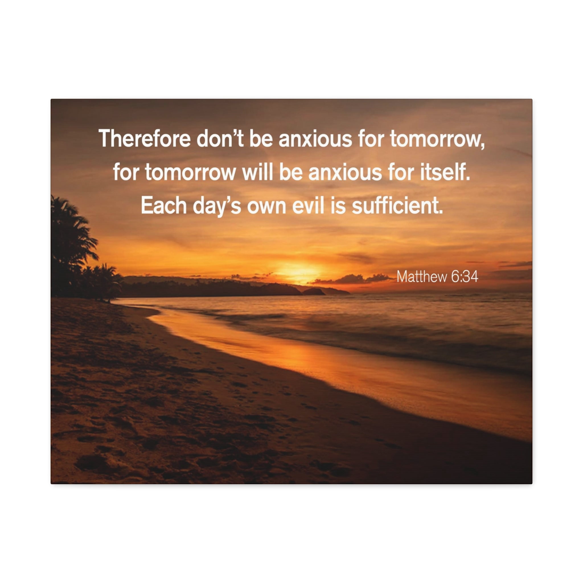 Scripture Walls Don't Be Anxious for Tomorrow Matthew 6:34 Christian ...