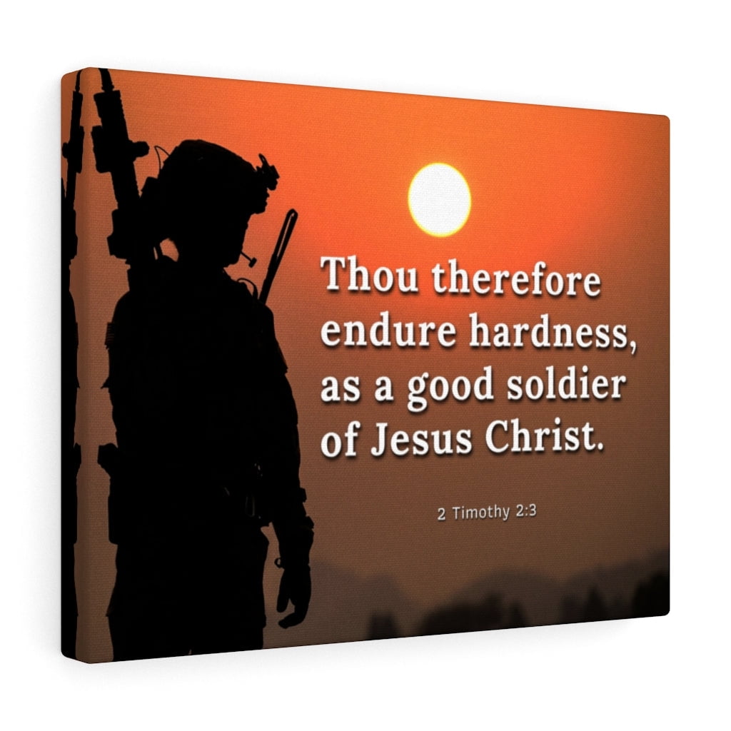 Scripture Walls Endure Hardness 2 Timothy 2:3 Bible Verse Canvas ...