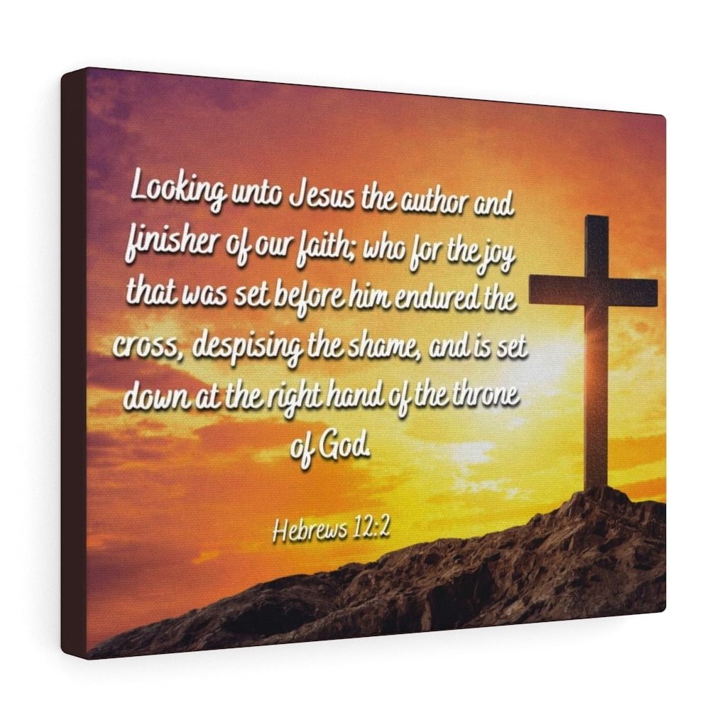 Scripture Walls Endured The Cross Hebrews 12:2 Bible Verse Canvas ...