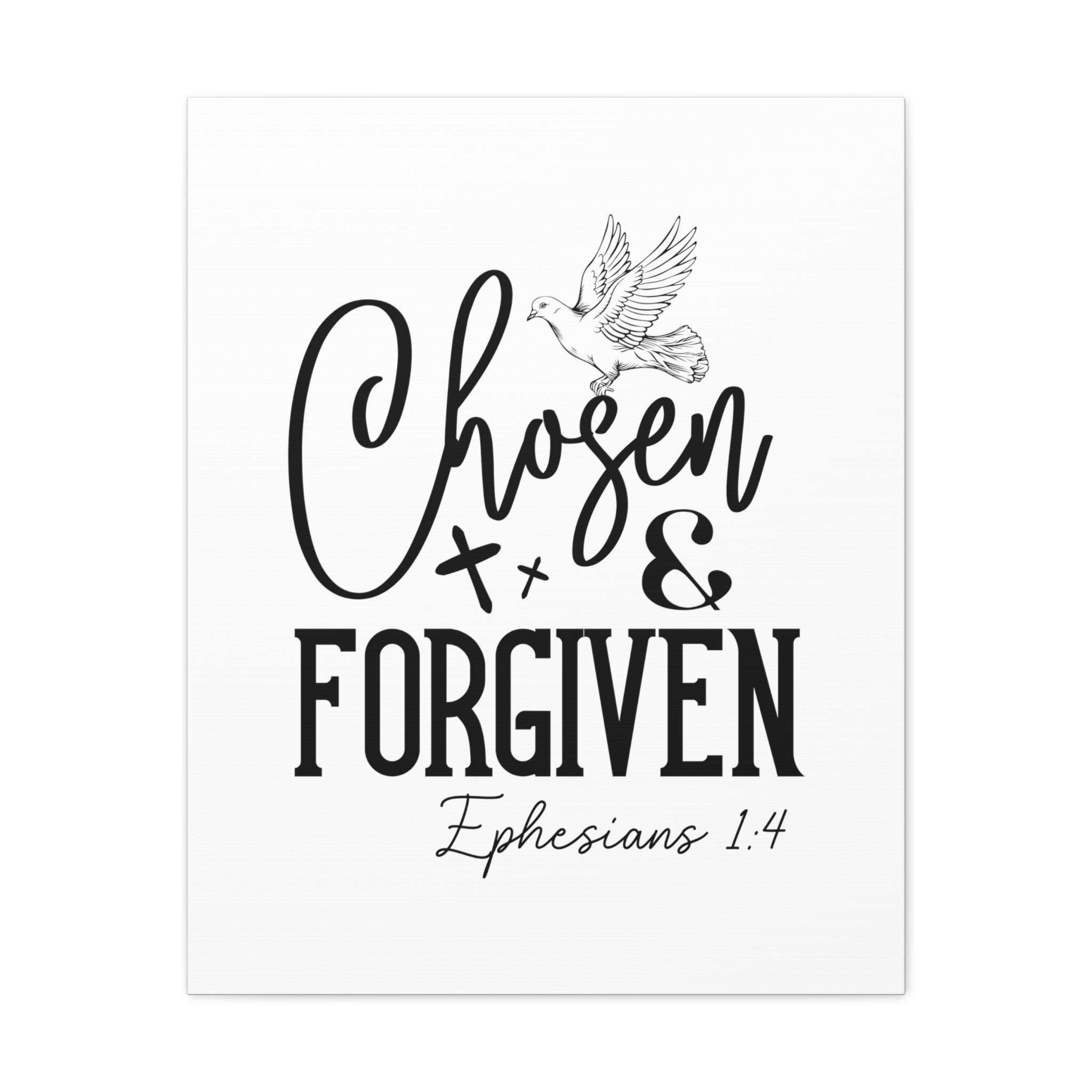 Scripture Walls Ephesians 1:4 Chosen & Forgiven Bible Verse Canvas ...