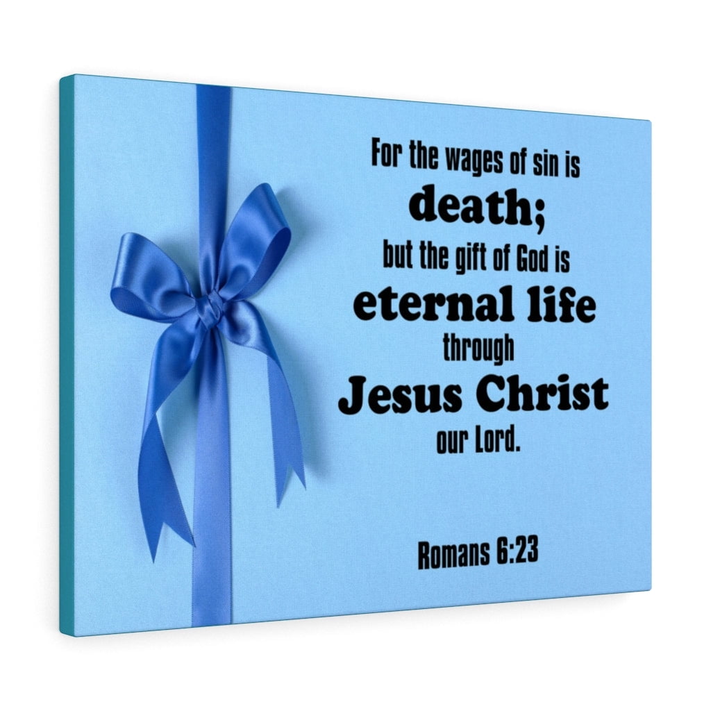 Scripture Walls Eternal Life Romans 6:23 Bible Verse Canvas Christian ...