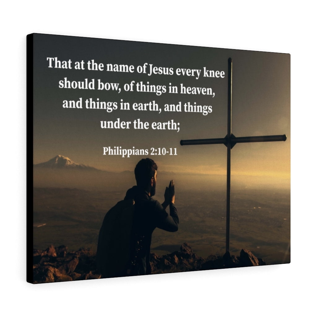 Scripture Walls Every Knee Shall Bow Philippians 2:10-11 Bible Verse Canvas Christian Wall Art ...