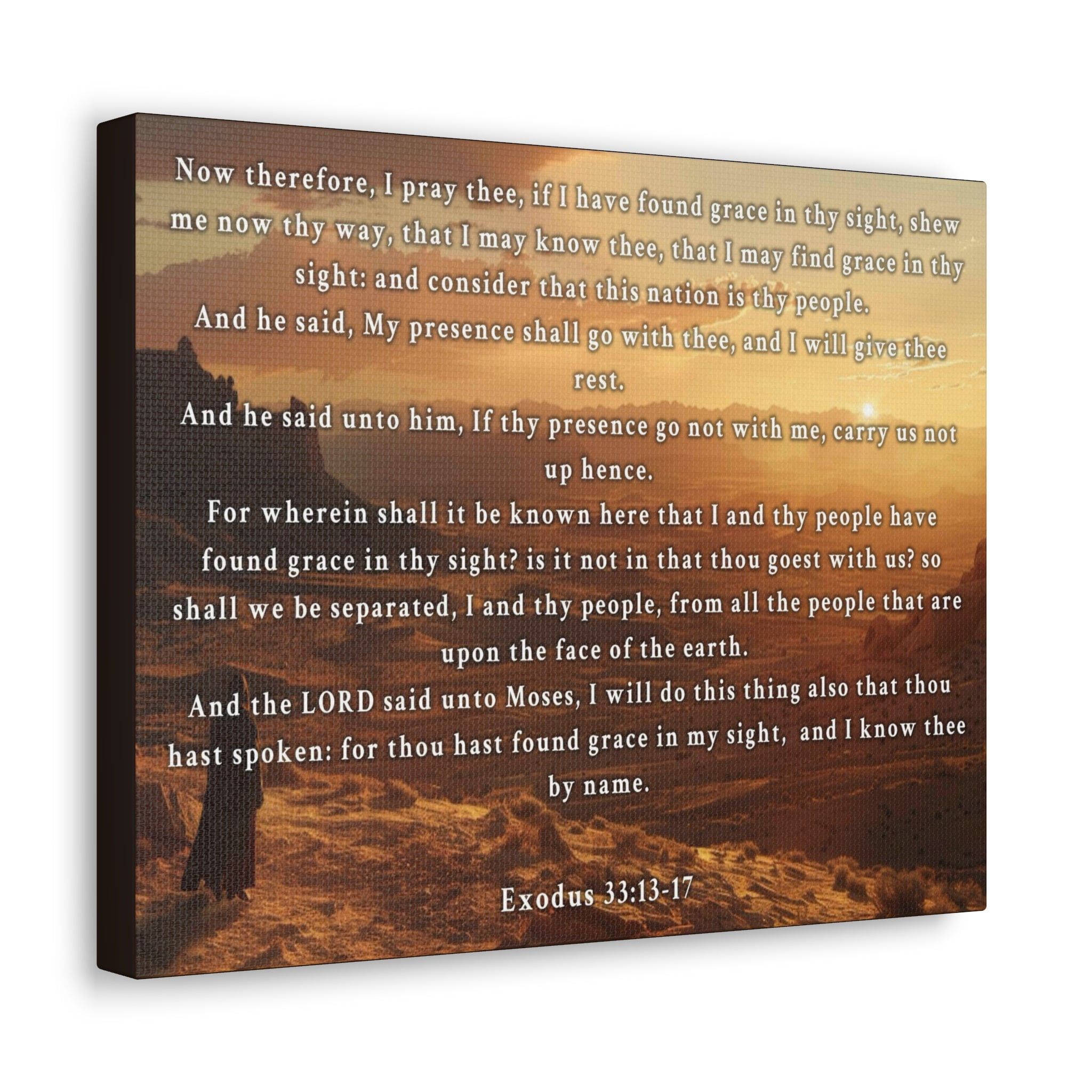 Scripture Walls Exodus 33:13-17 KJV Bible Verse Canvas Christian Wall ...