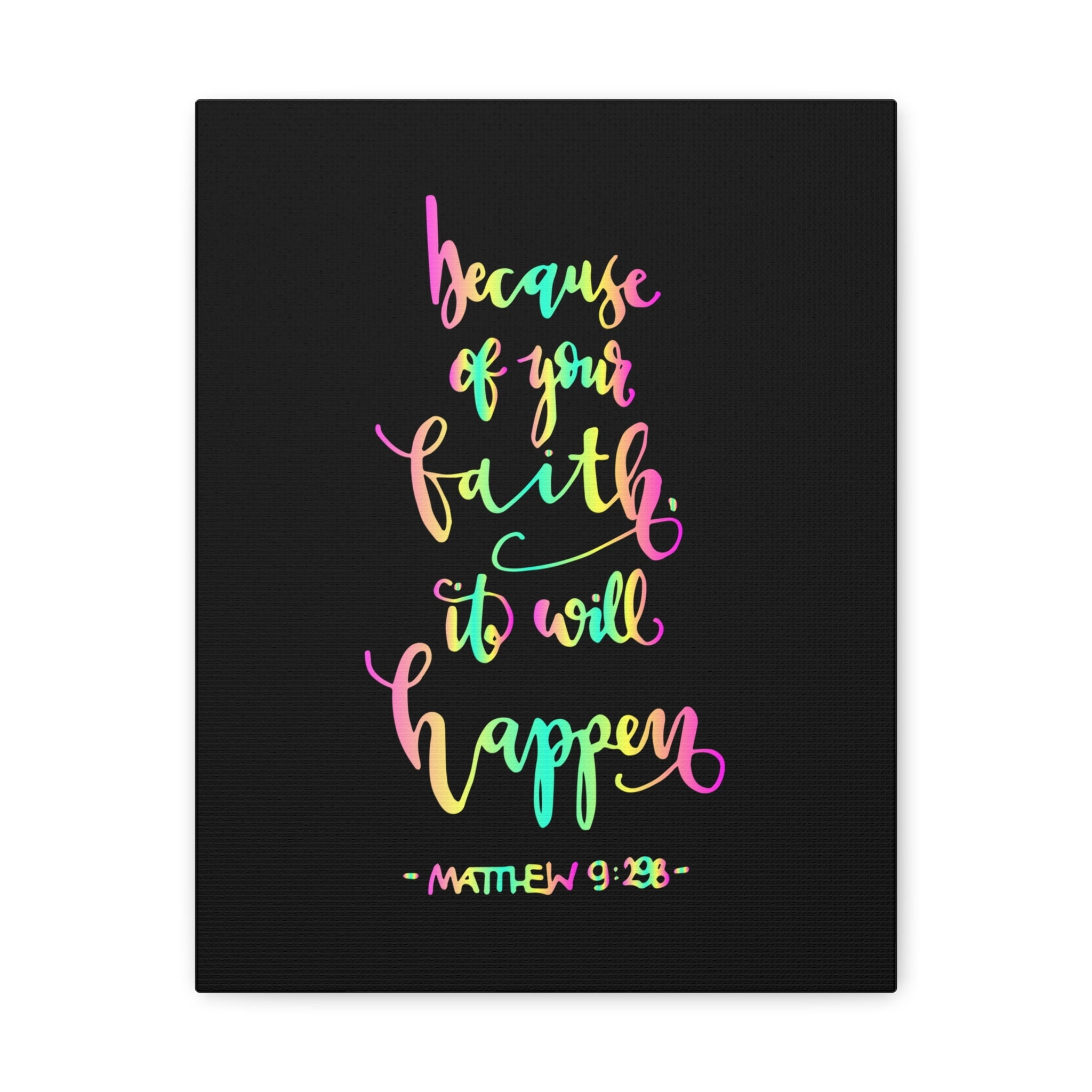 Scripture Walls Faith It Will Happen Matthew 9:29 Christian Wall Art ...