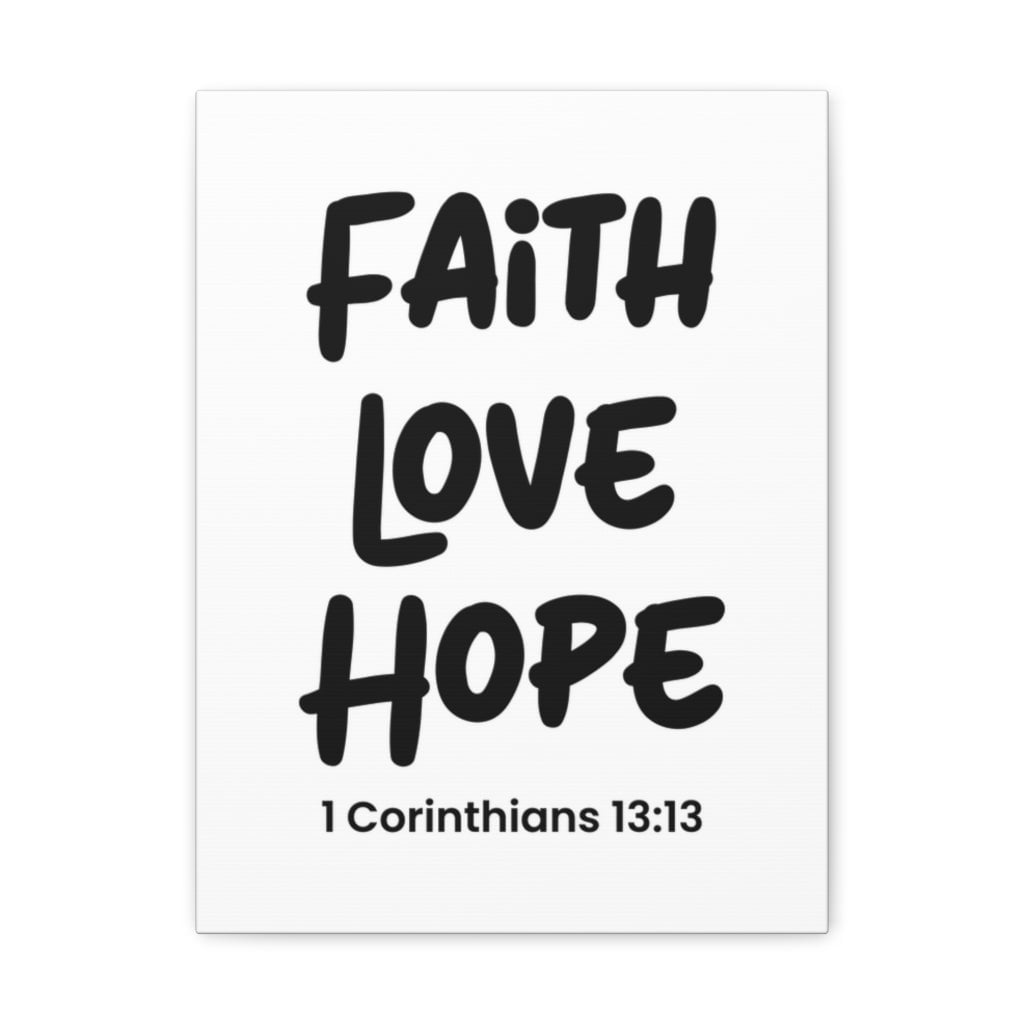 Scripture Walls Faith Love Hope 1 Corinthians 13:13 Bible Verse Canvas ...