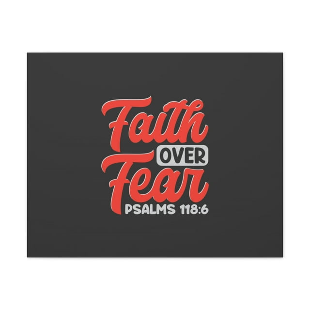 Scripture Walls Psalm 118:6 Dark Gray Faith Over Fear Bible Verse ...