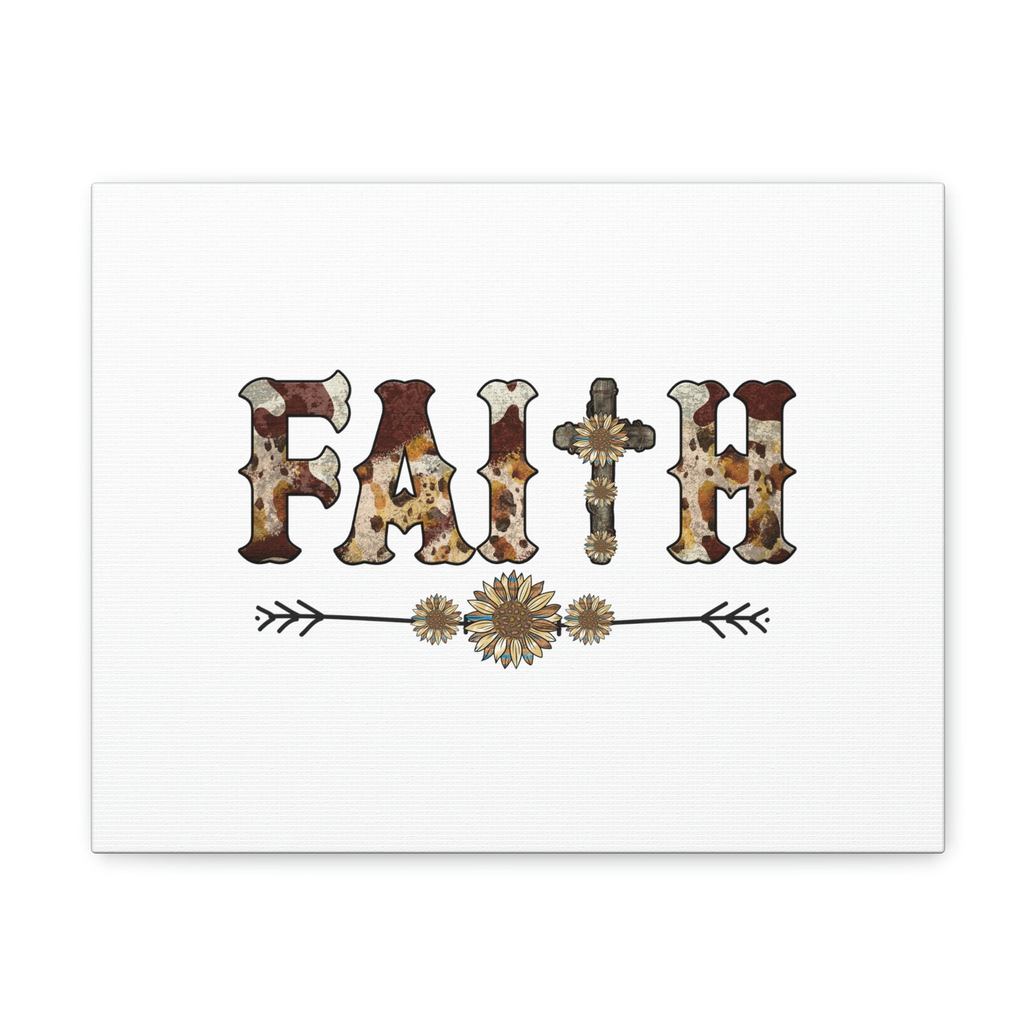 Scripture Walls Faith Romans 10:17 Flower Pattern Brown Christian Wall ...