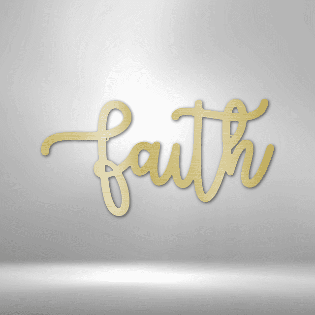 Scripture Walls Faith Script Steel Sign Laser Cut Powder Coated Home ...