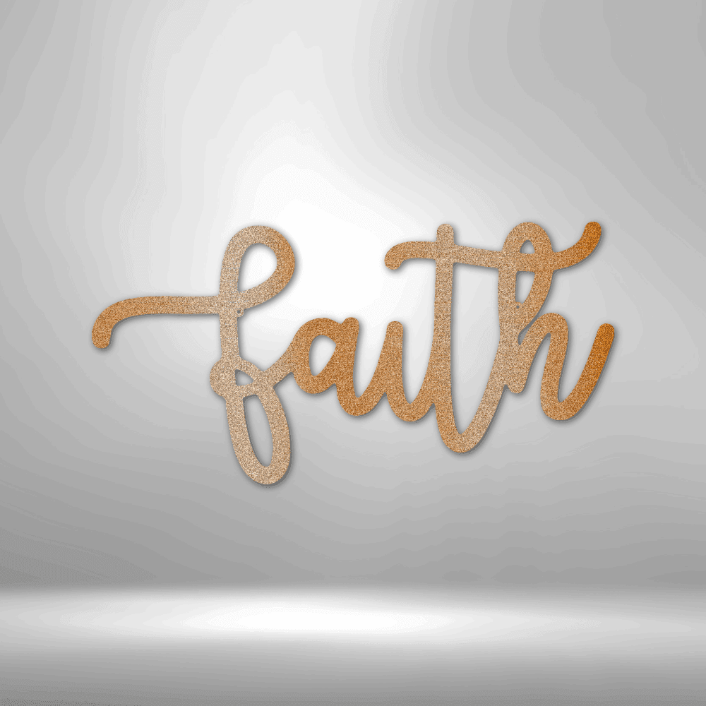 Scripture Walls Faith Script Steel Sign Laser Cut Powder Coated Home ...