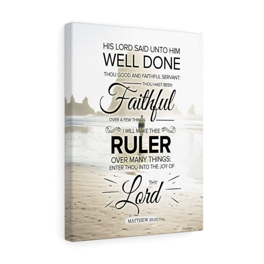 Scripture Walls Faithful Servant Matthew 25:21 Bible Verse Canvas ...