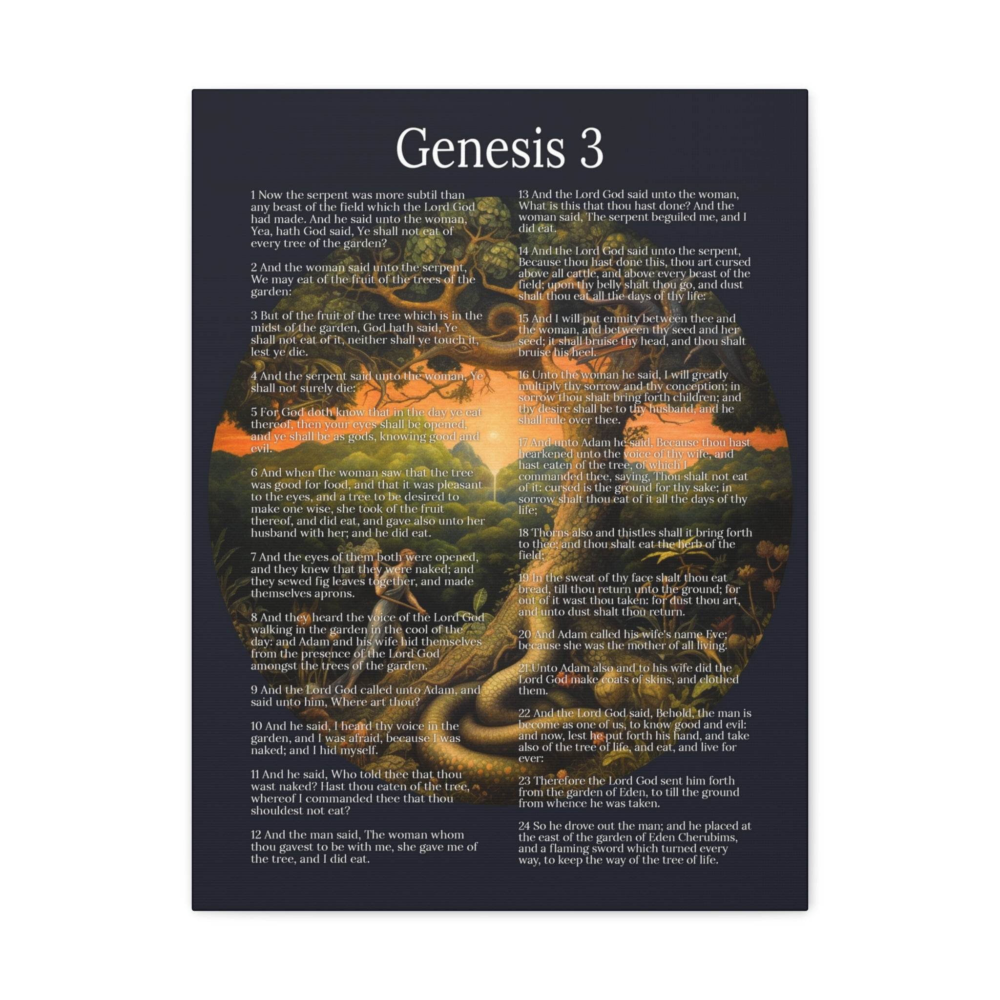 Scripture Walls Fall of Man Genesis 3 Chapter Christian Wall Art Print ...