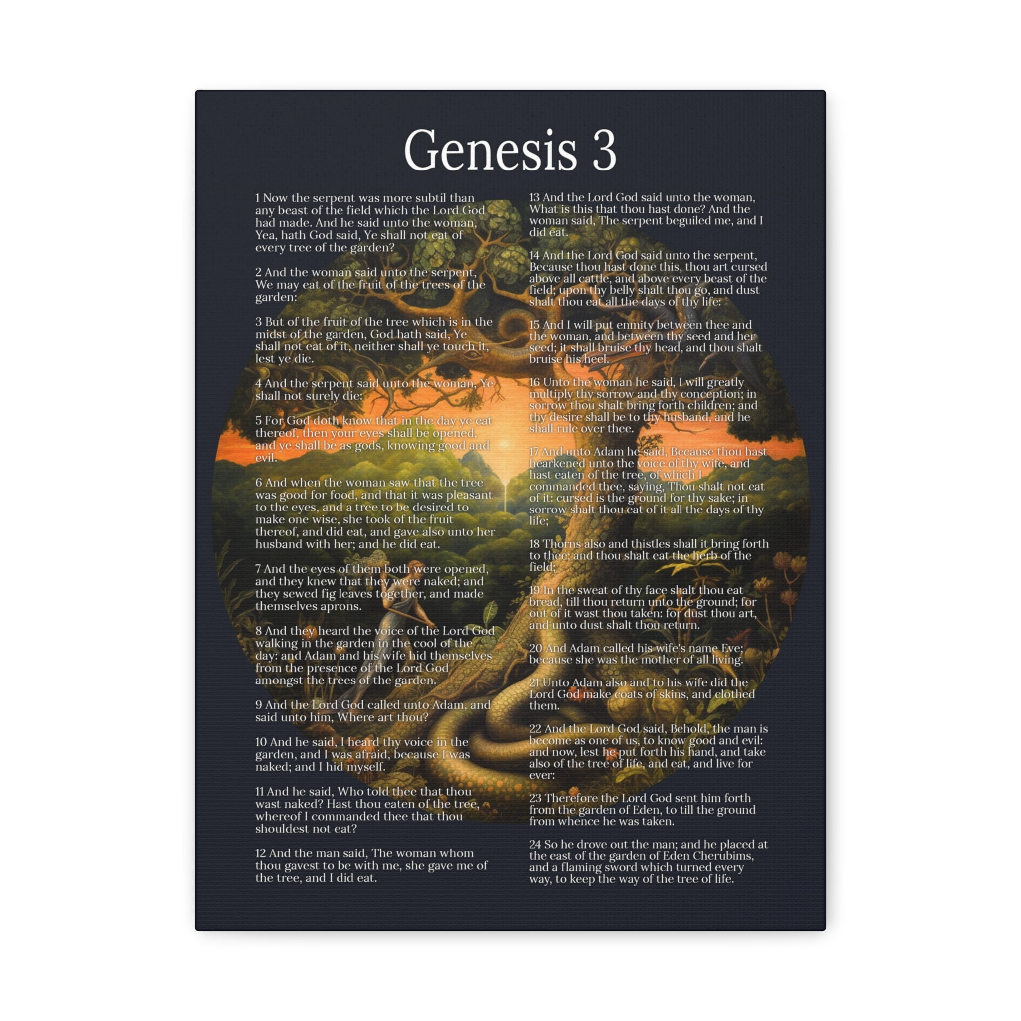 Scripture Walls Fall of Man Genesis 3 Chapter Christian Wall Art Print ...