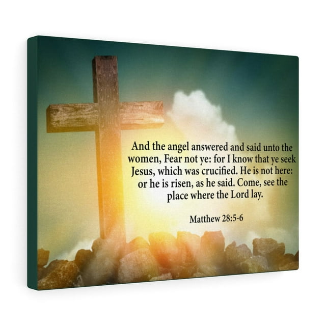 Scripture Walls Matthew 28:5-6Fear Not Ye Bible Verse Canvas Christian ...
