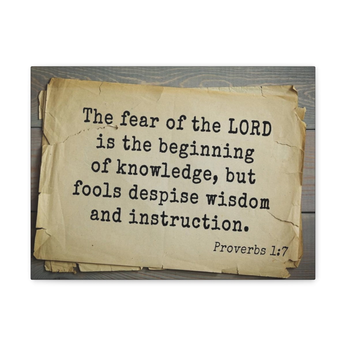 Scripture Walls Fear Of The Lord Proverbs 1:7 Bible Verse Canvas Christian Wall Art Bible Verse ...