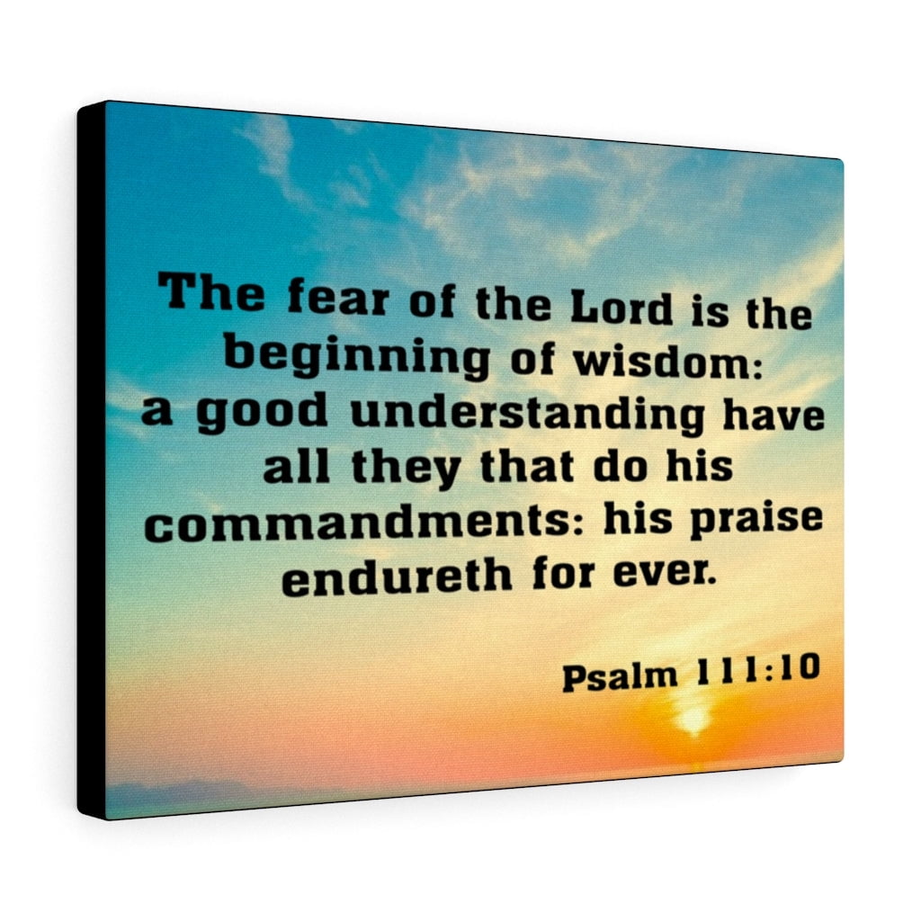 Scripture Walls Psalm 111:10 Fear of Lord Wisdom Bible Verse Canvas ...