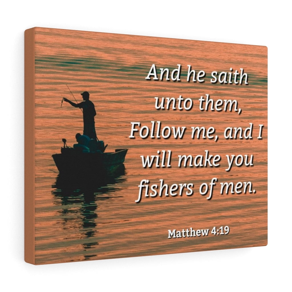 Scripture Walls Fishers Of Men Matthew 4:19 Bible Verse Canvas ...