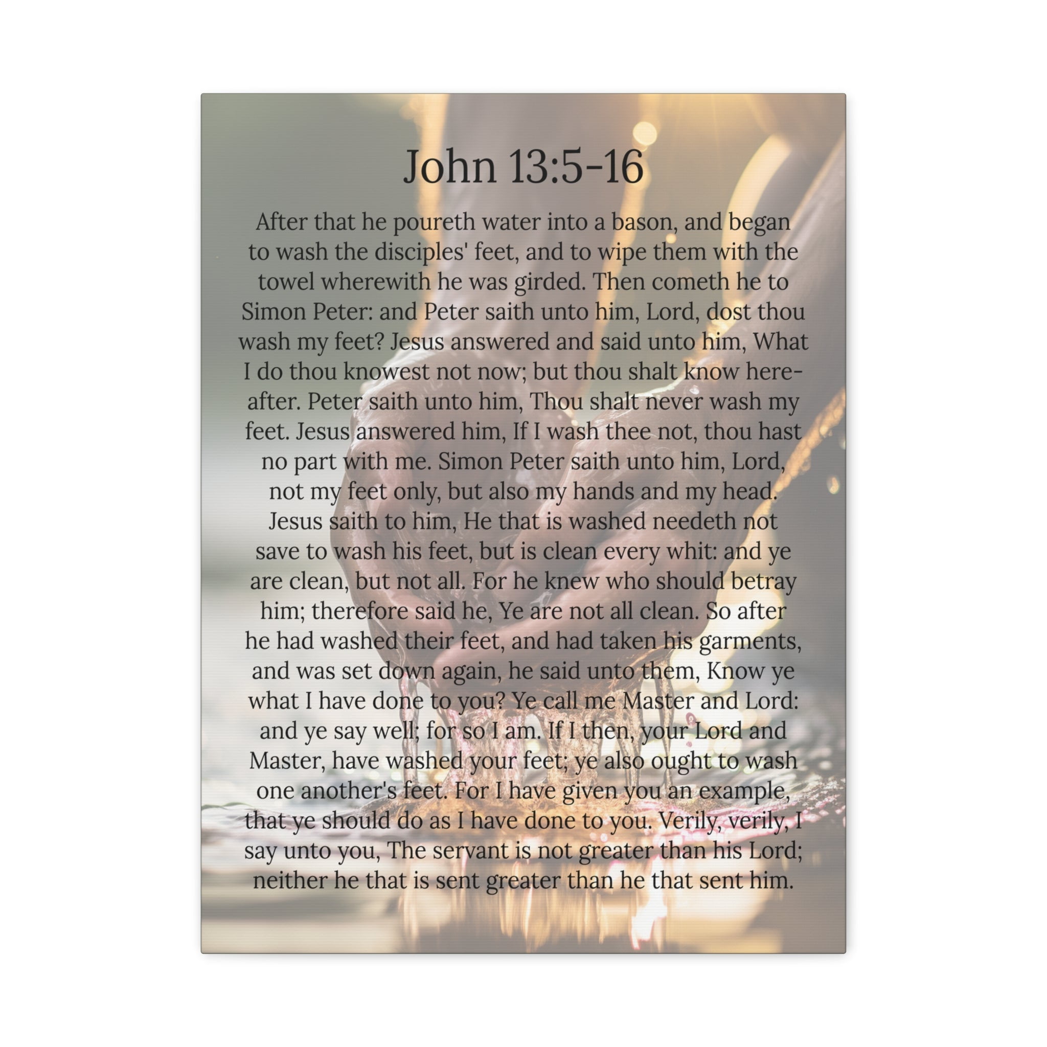 Scripture Walls John 13:5-16 Footwashing Bible Verse Canvas Christian ...