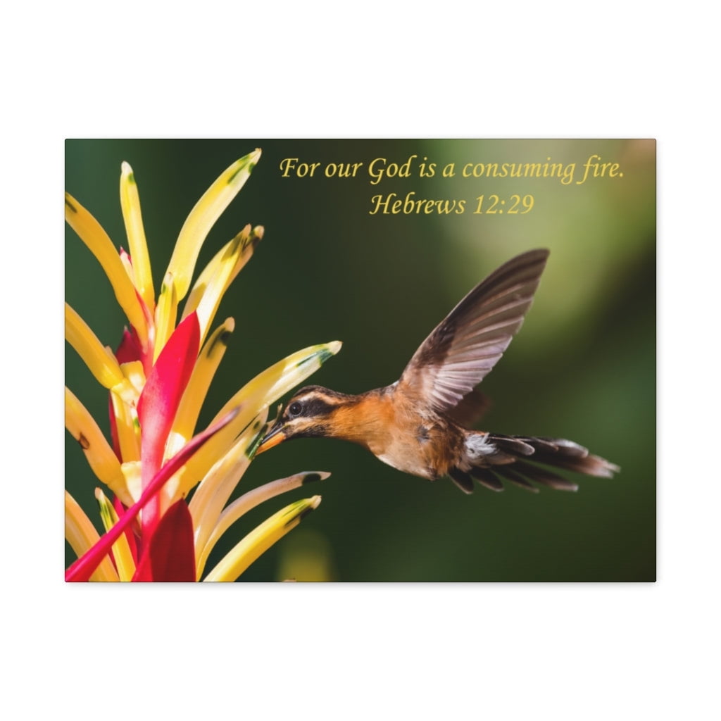 Scripture Walls For Our God Hebrews 12:29 Bible Verse Canvas Christian ...