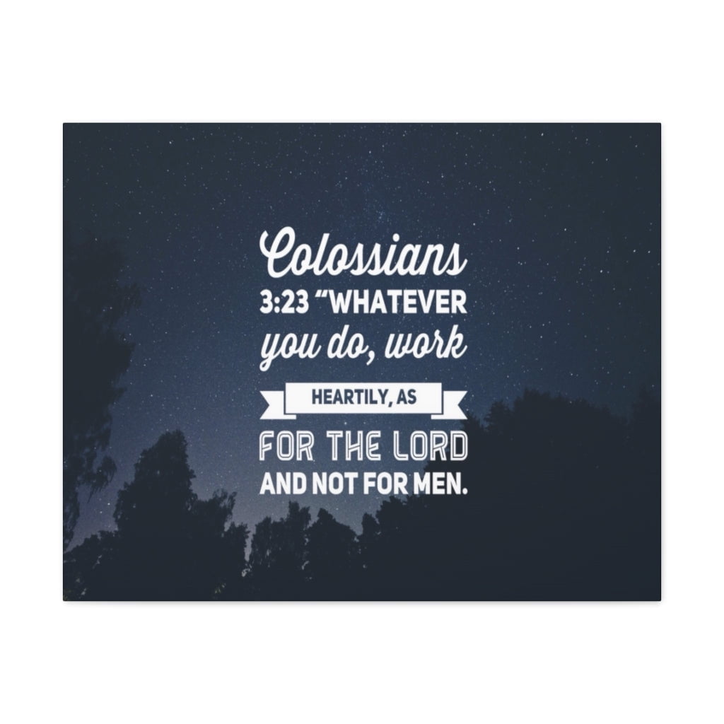 Scripture Walls For The Lord Colossians 3:23 Bible Verse Canvas ...