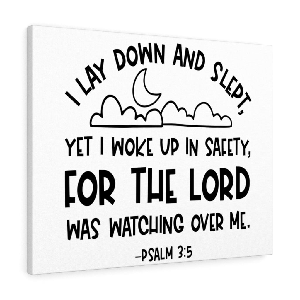 Scripture Walls Psalm 3:5 For The Lord Bible Verse Canvas Christian ...