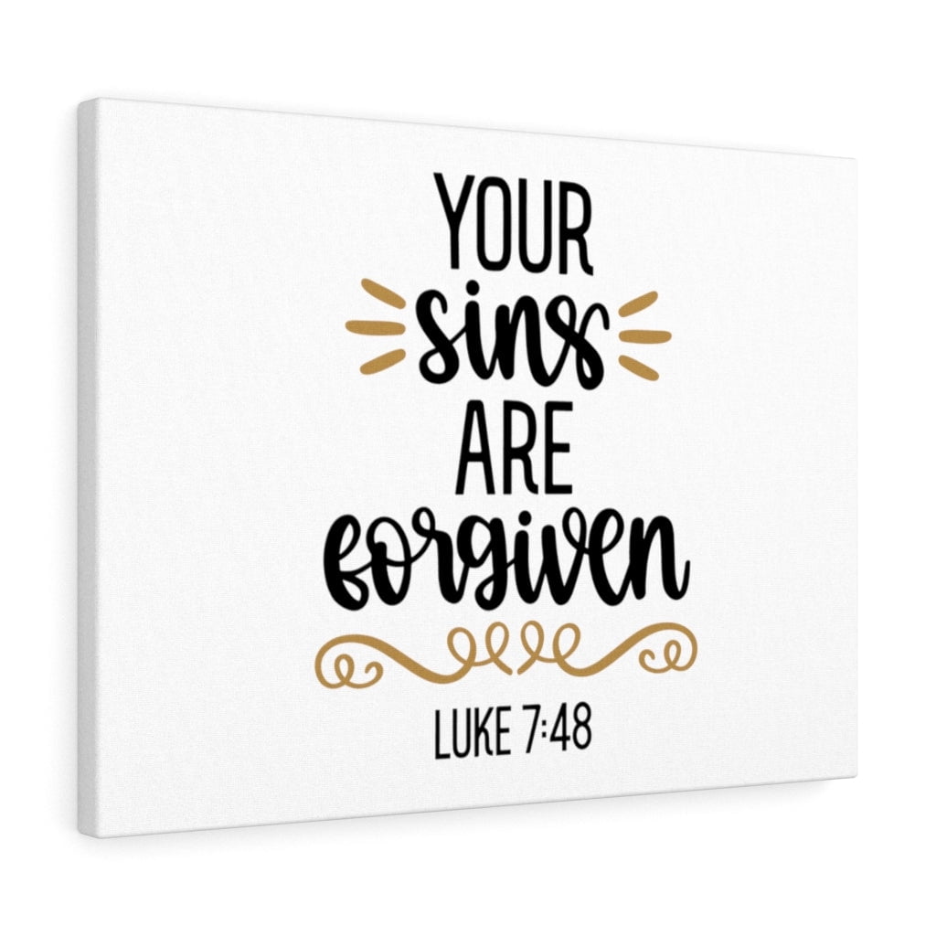 Scripture Walls Forgiven Luke 7:48 Bible Verse Canvas Christian Wall ...