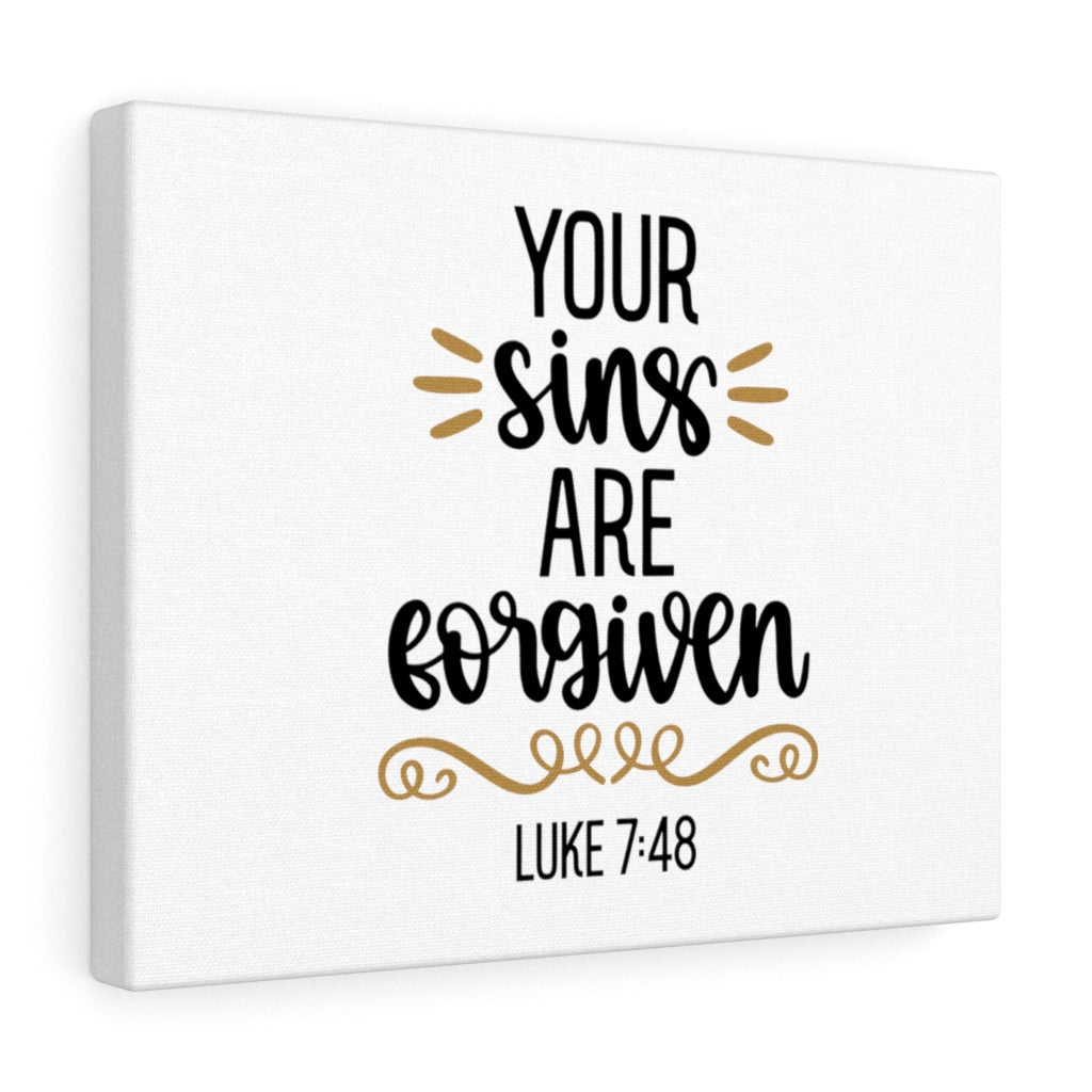 Scripture Walls Forgiven Luke 7:48 Bible Verse Canvas Christian Wall ...