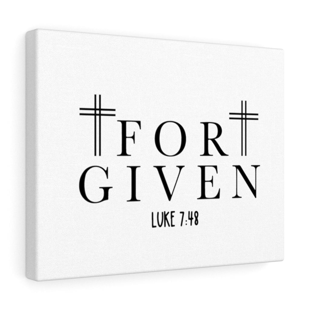 Scripture Walls Forgiven Luke 7:48 Bible Verse Canvas Christian Wall ...