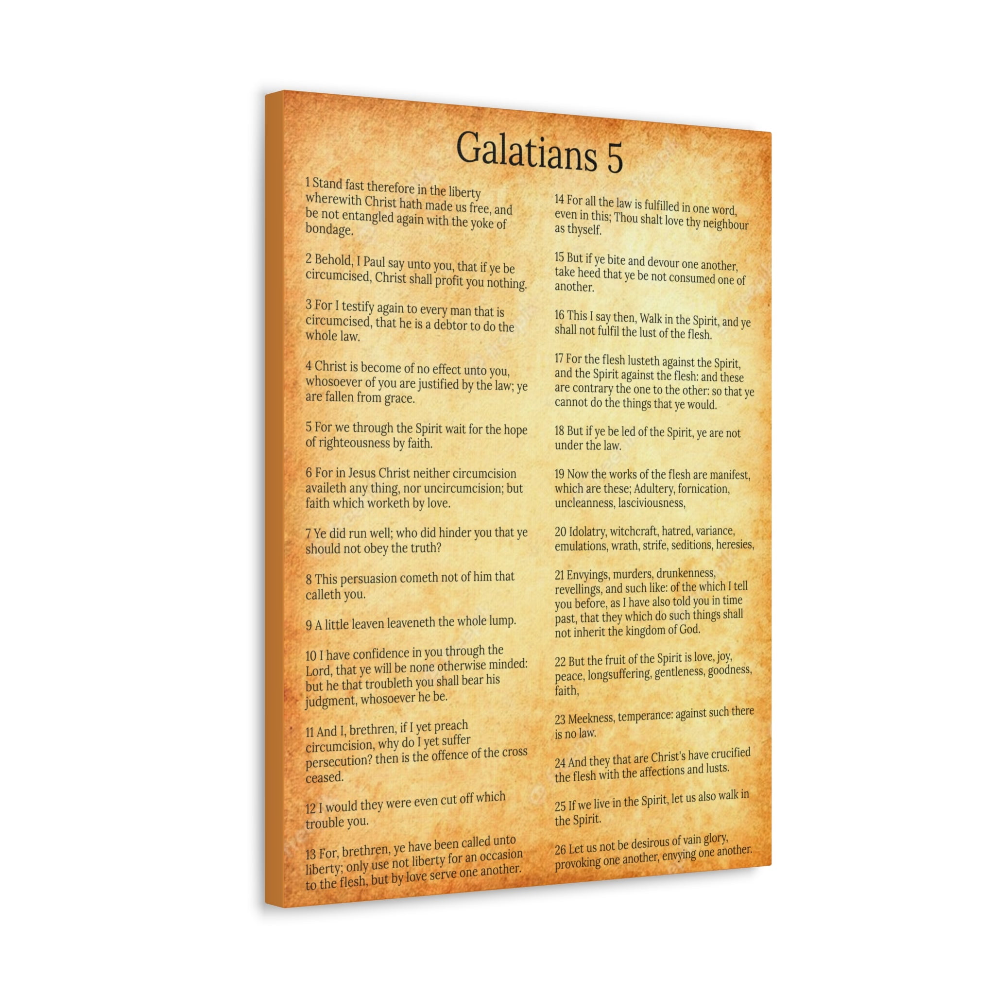 Scripture Walls Galatians 5 Chapter Fruit of the Spirit Gold Bible ...