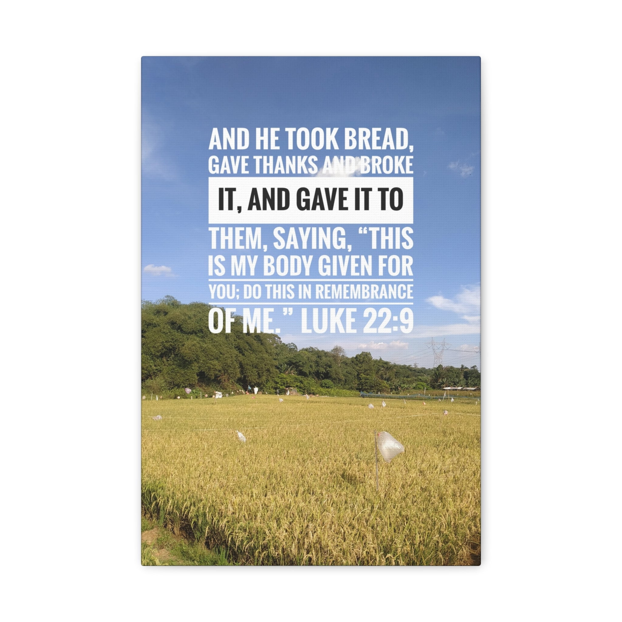 Scripture Walls Gave Thanks Luke 22:9 Christian Wall Art Bible Verse ...