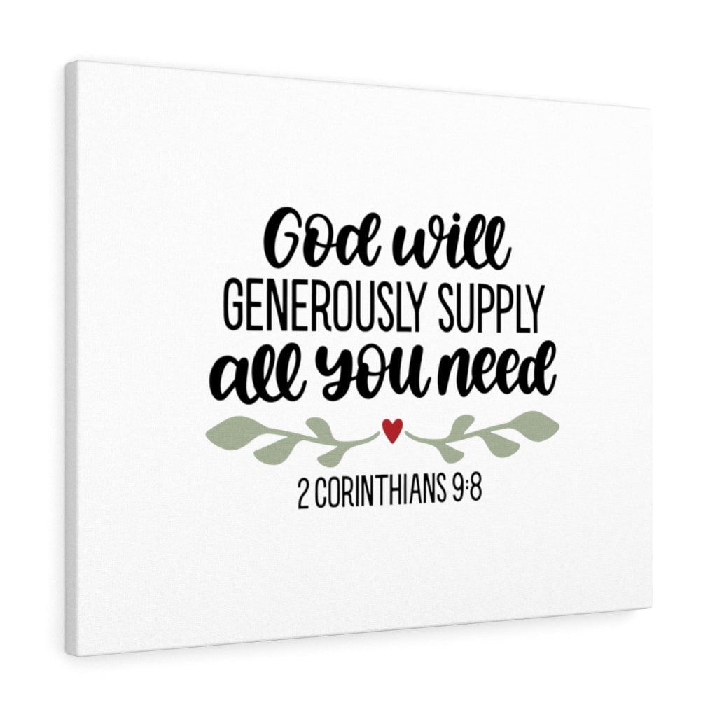 Scripture Walls Generous Supply 2 Corinthians 9:8 Bible Verse Canvas ...