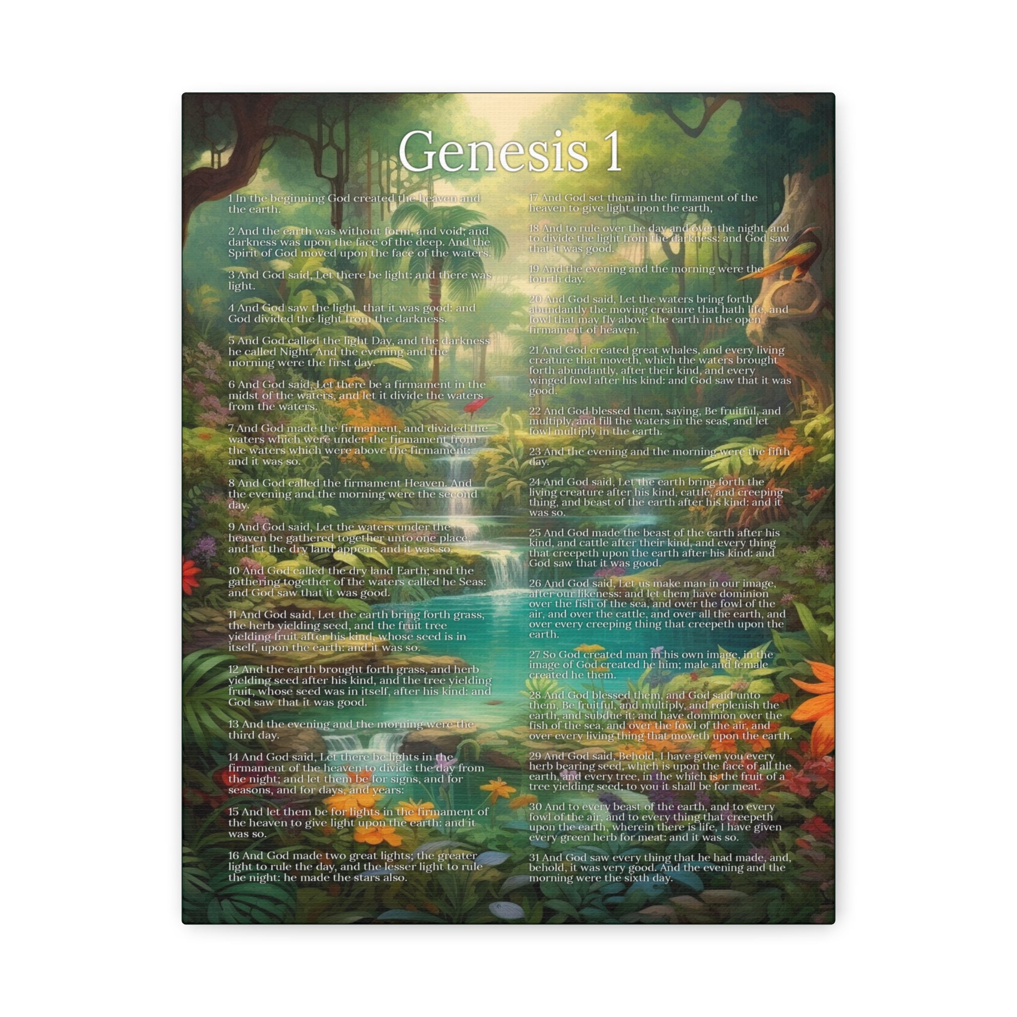 Scripture Walls Genesis 1 Chapter In the Beginning Christian Wall Art ...