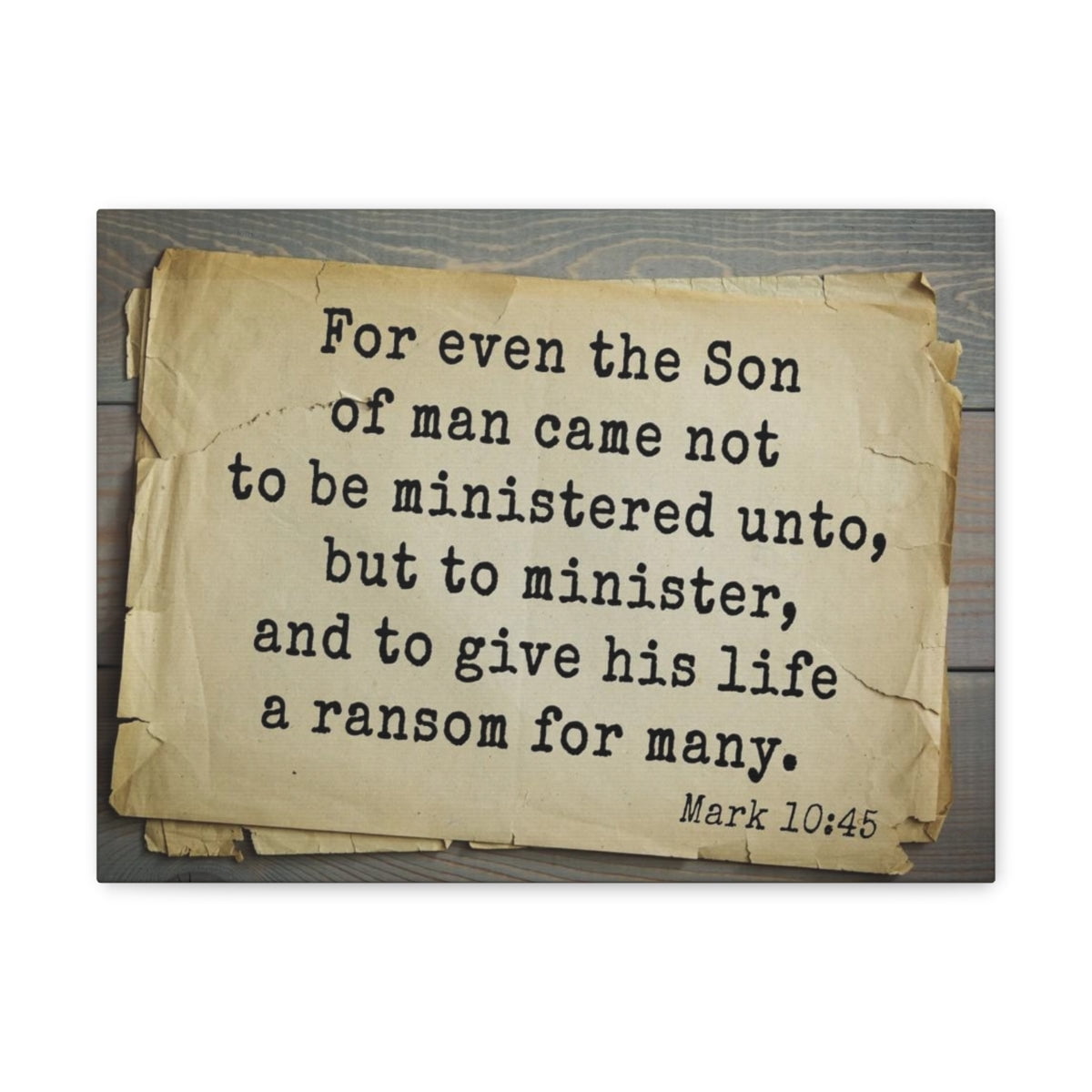 Scripture Walls Give His Life Mark 10:45 Bible Verse Canvas Christian ...