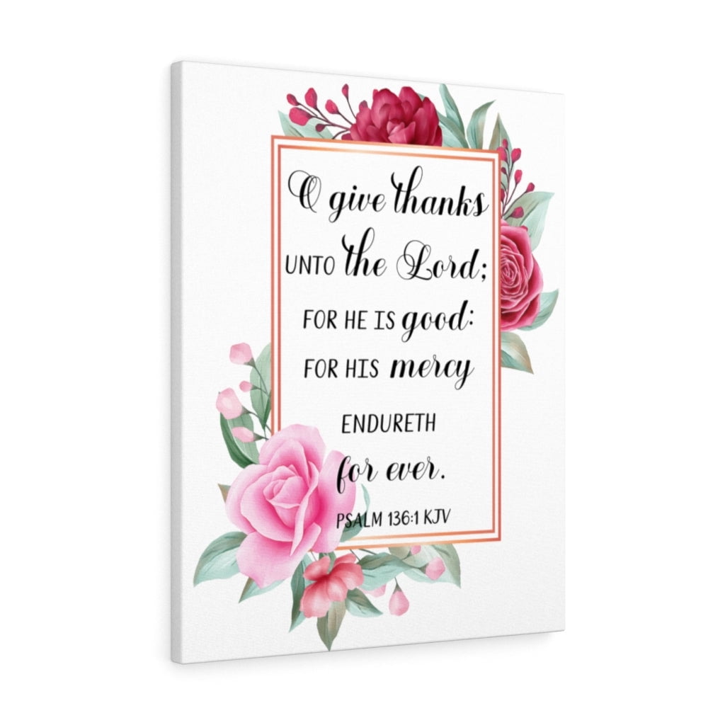 Scripture Walls Psalm 136:1 Give Thanks Bible Verse Canvas Christian ...