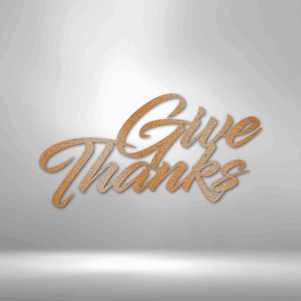 Scripture Walls Give Thanks Steel Sign Laser Cut Powder Coated Home ...