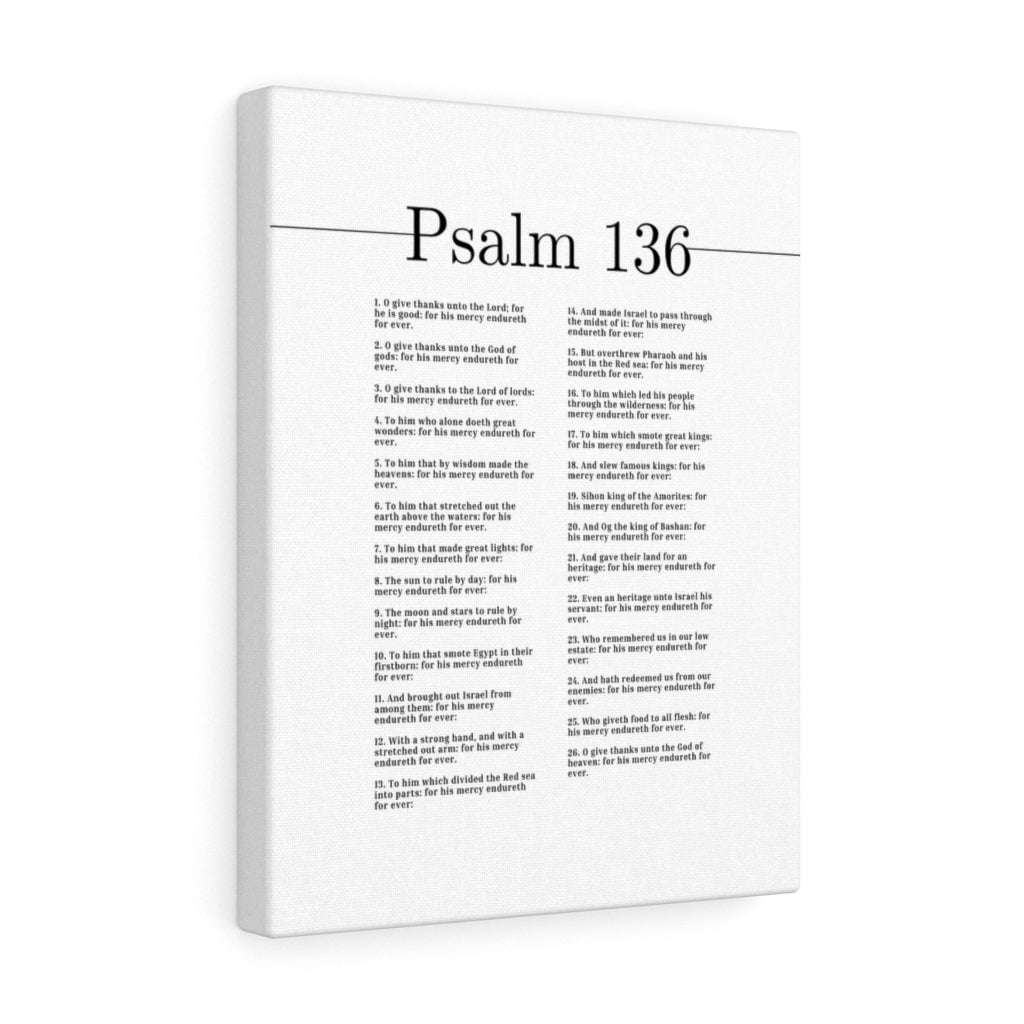 Scripture Walls Psalm 136 Give Thanks Unto God Of Gods White Bible ...