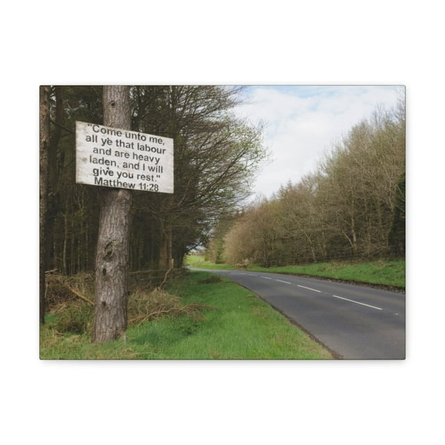 Scripture Walls Give You Rest Matthew 11:28 Bible Verse Canvas ...