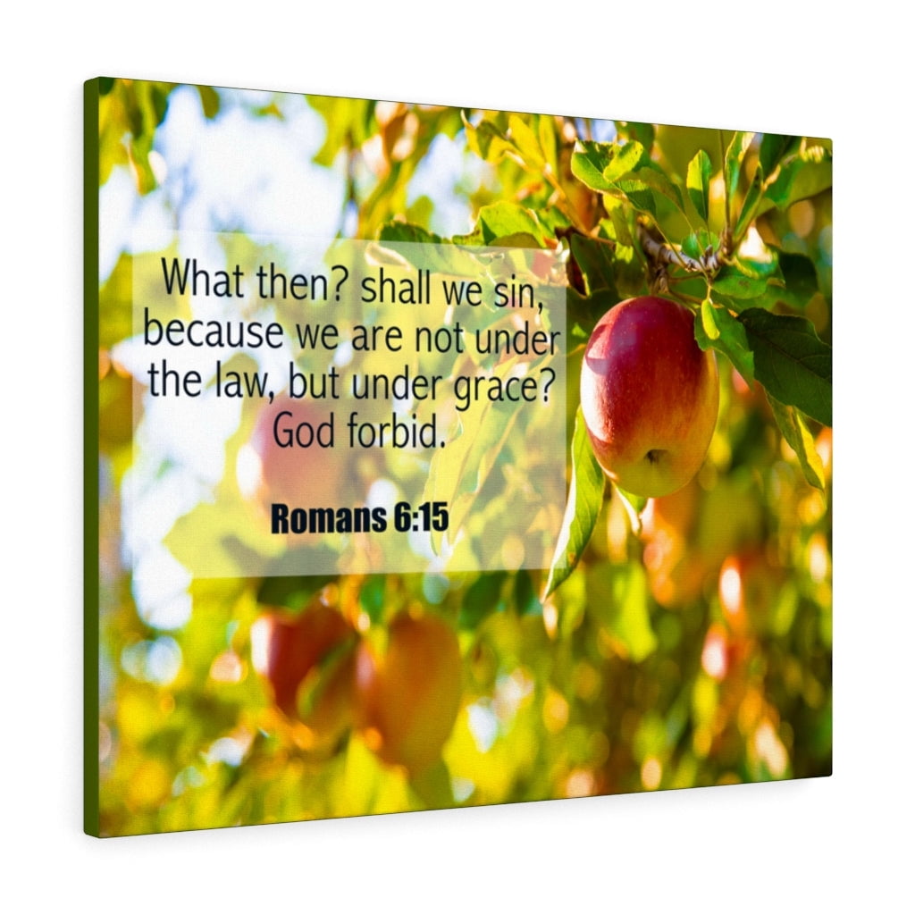 Scripture Walls God Forbid Romans 6:15 Bible Verse Canvas Christian ...