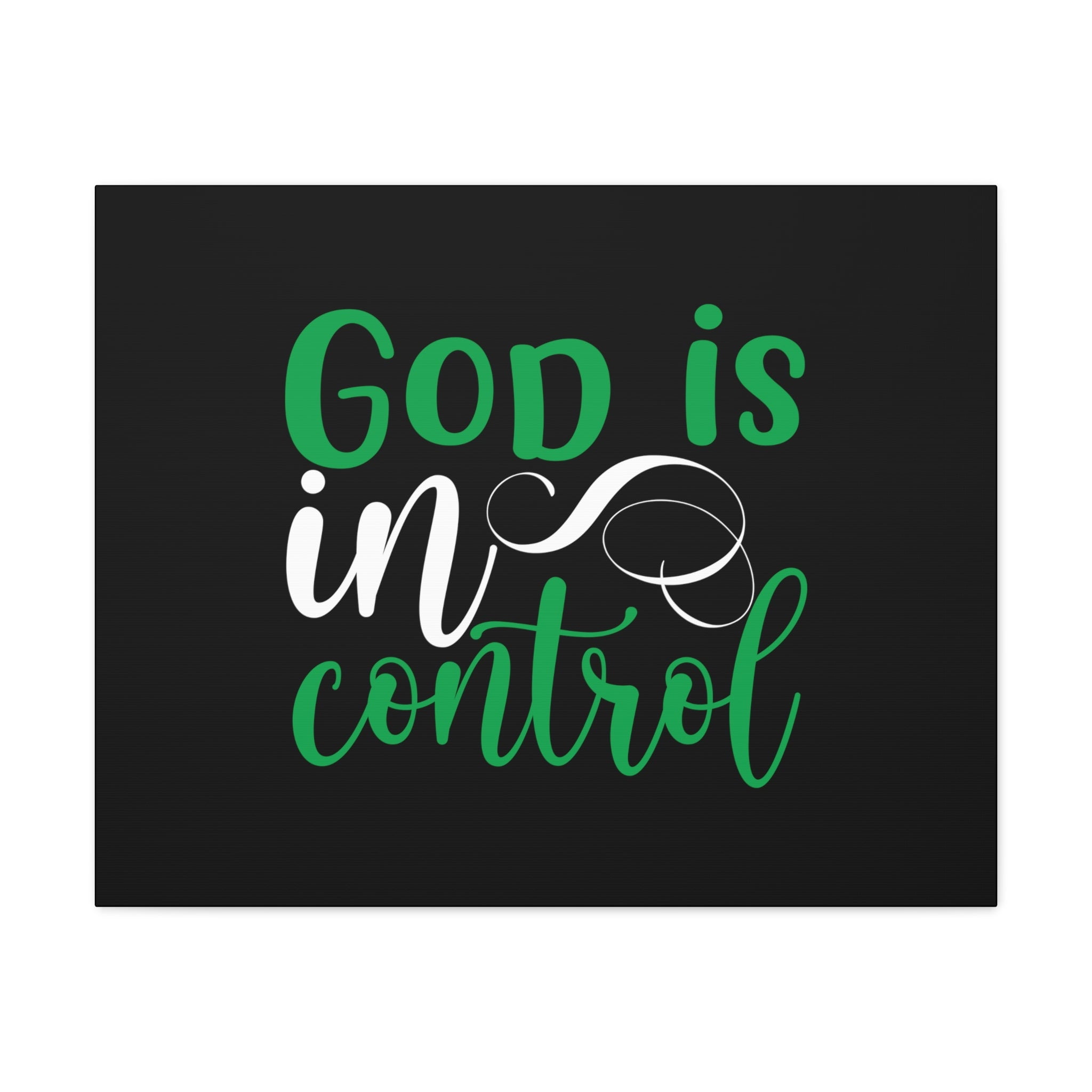 Scripture Walls Psalm 27:1 God Is In Control Green Bible Verse Canvas ...