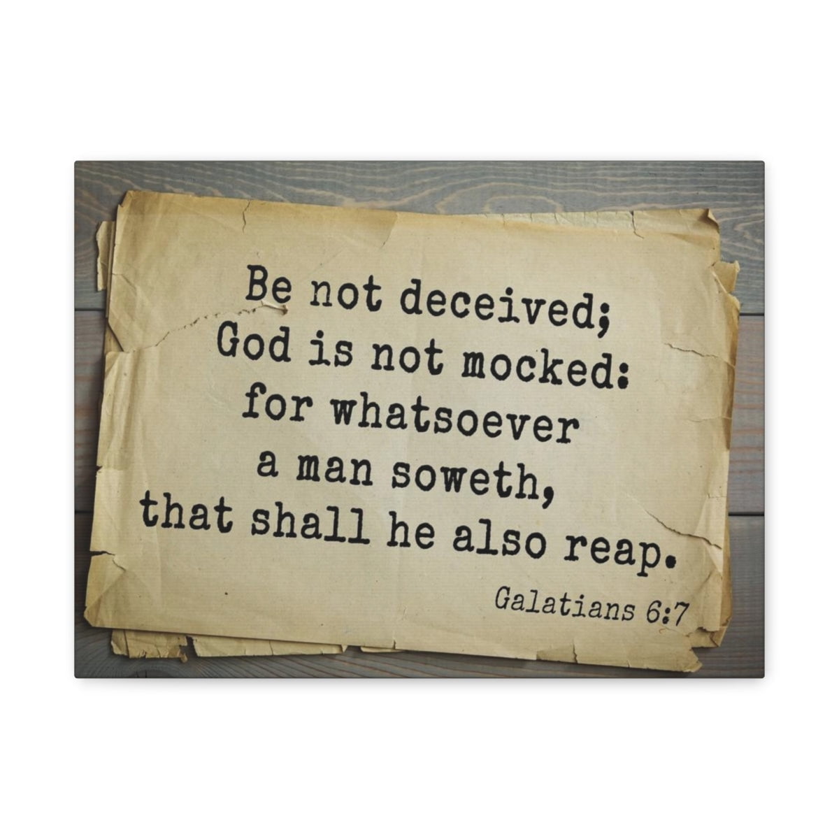 Scripture Walls God Is Not Mocked Galatians 6:7 Bible Verse Canvas ...