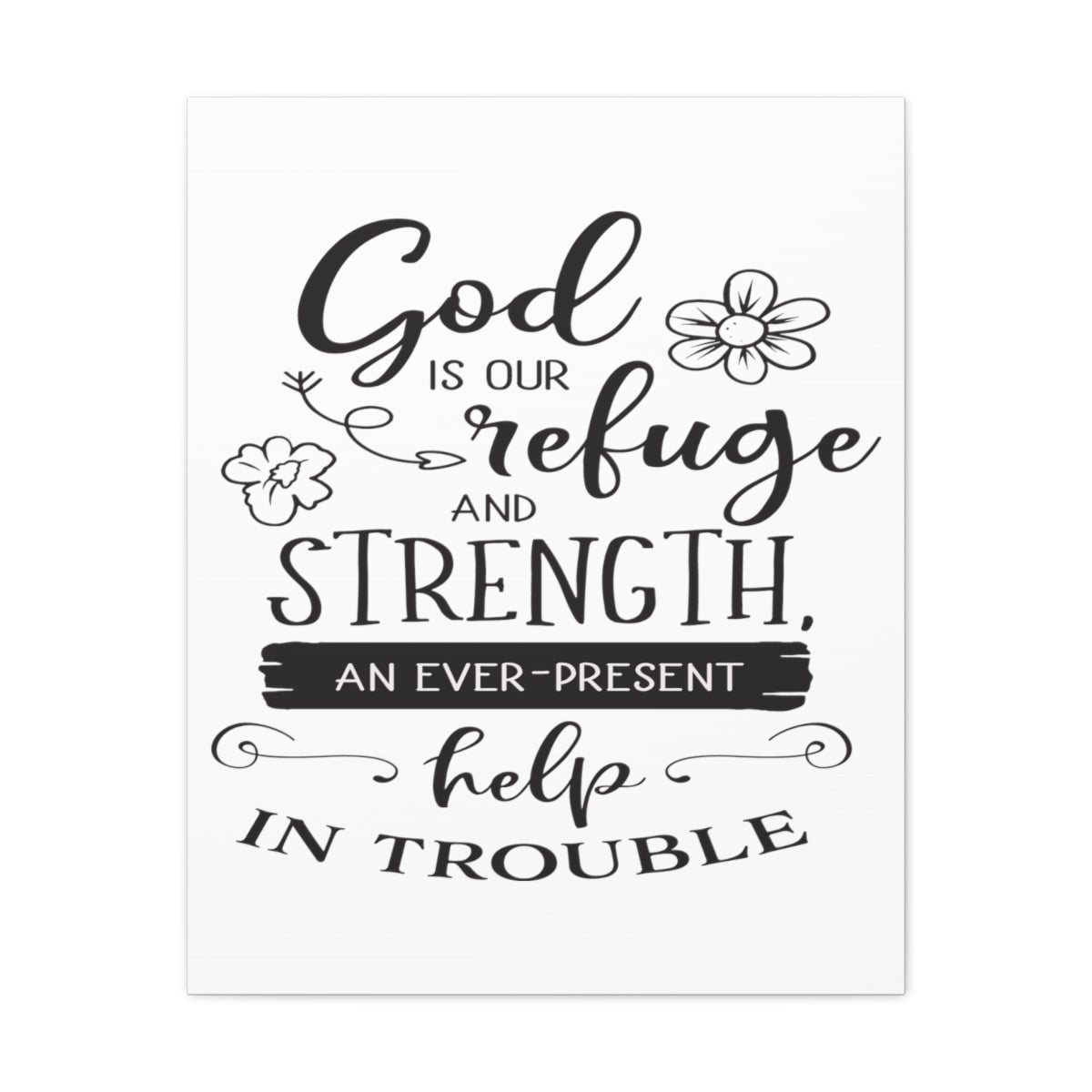 Scripture Walls Psalm 46:1 God Is Our Bible Verse Canvas Christian Wall ...