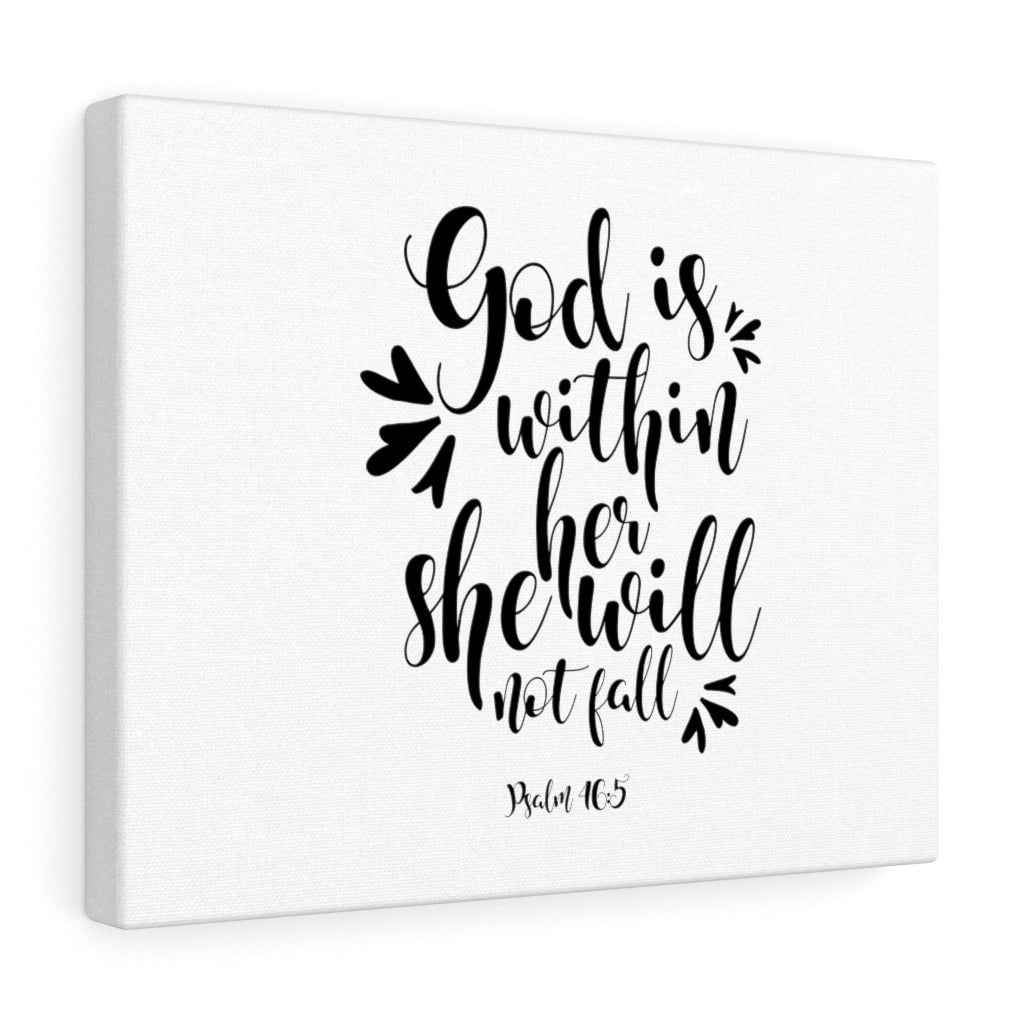 Scripture Walls Psalm 46:5 God Is Within Her Cursive Bible Verse Canvas ...