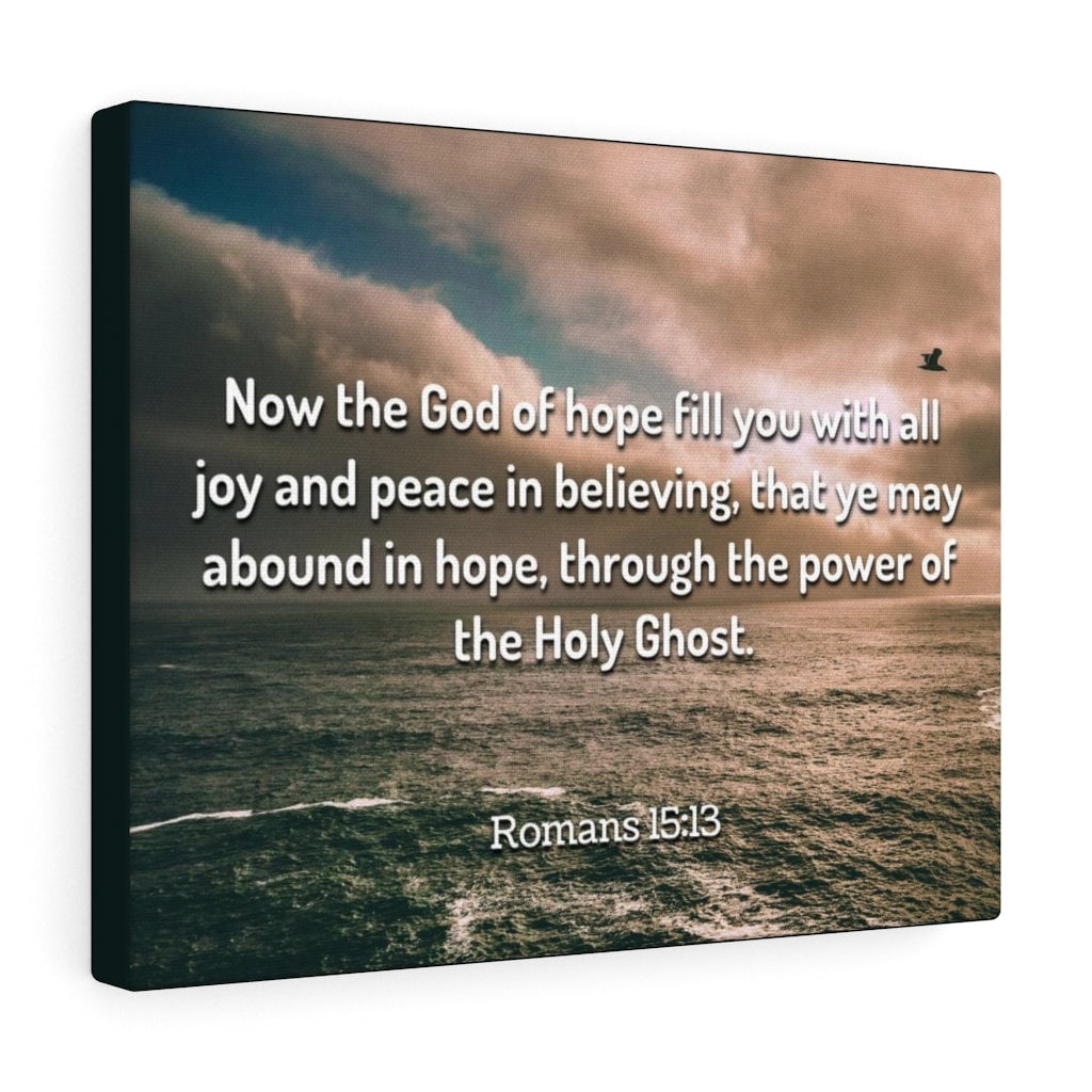 Scripture Walls God Of Hope Romans 15:13 Clouds Bible Verse Canvas ...