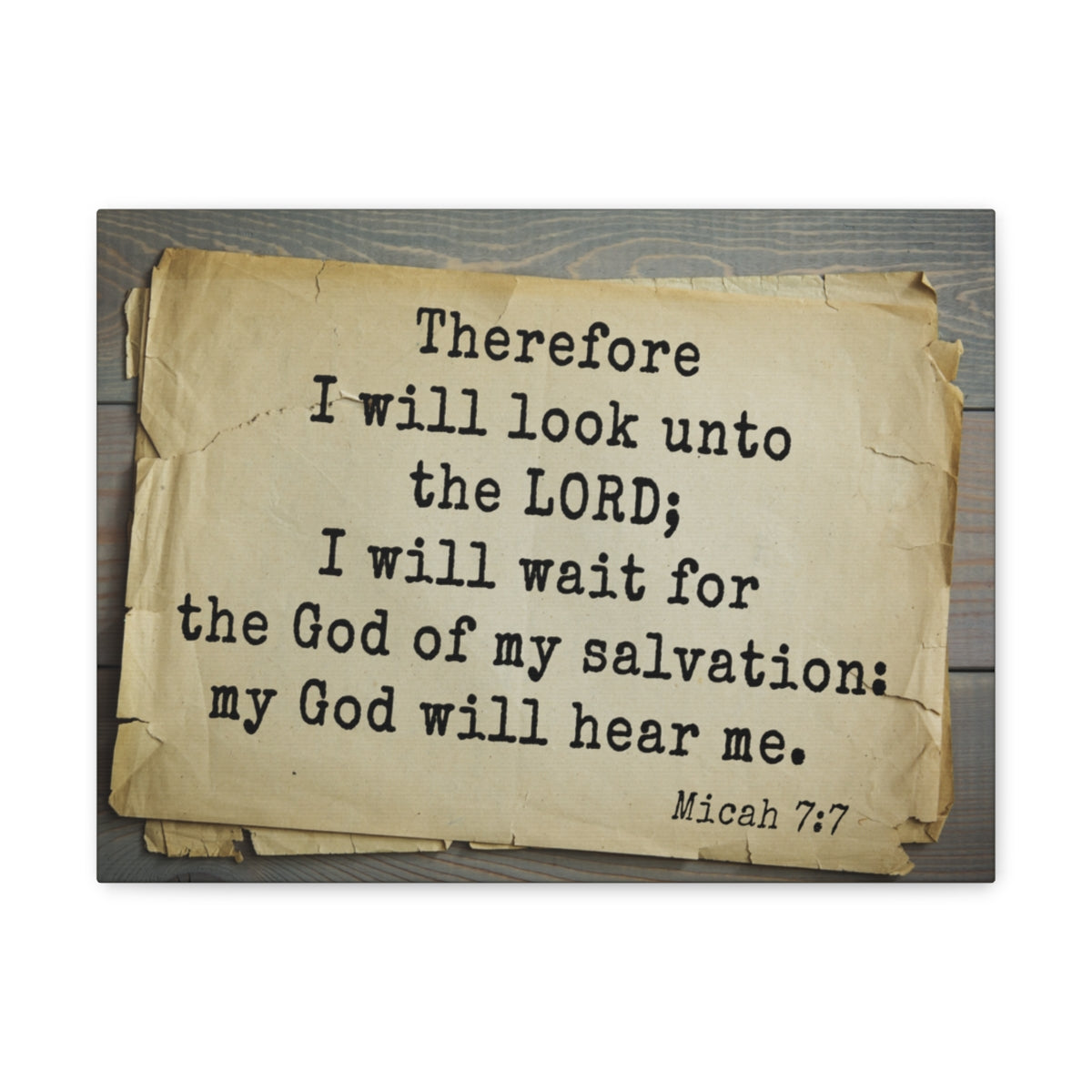 Scripture Walls God Of My Salvation Micah 7:7 Bible Verse Canvas ...