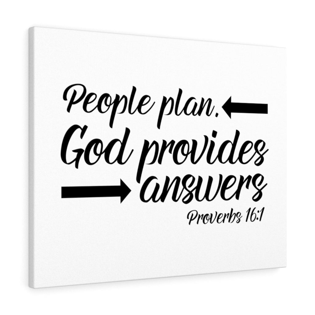 Scripture Walls God Provides Proverbs 16:1 Bible Verse Canvas Christian ...