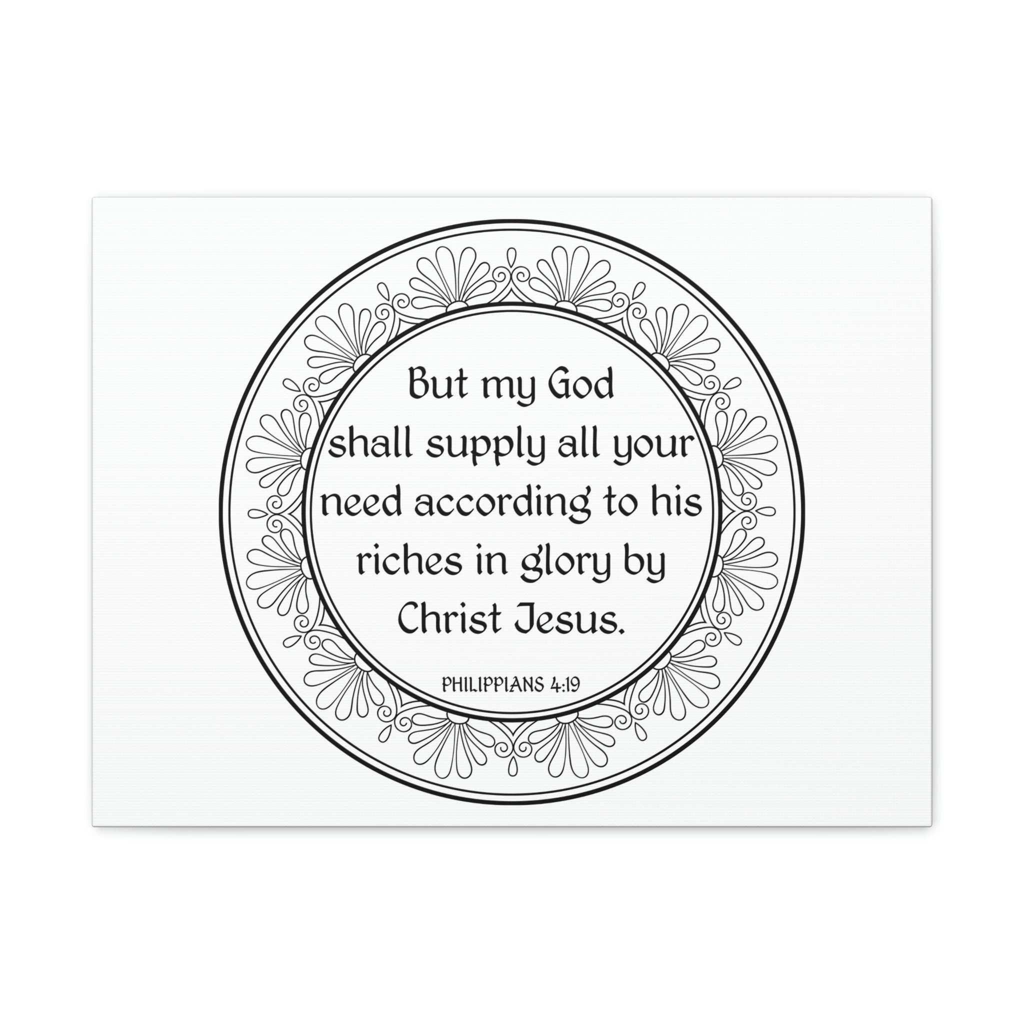 Scripture Walls God Shall Supply All Your Need Bible Verse Canvas ...