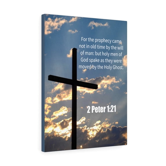 Scripture Walls God Spake 2 Peter 1:21 Bible Verse Canvas Christian ...