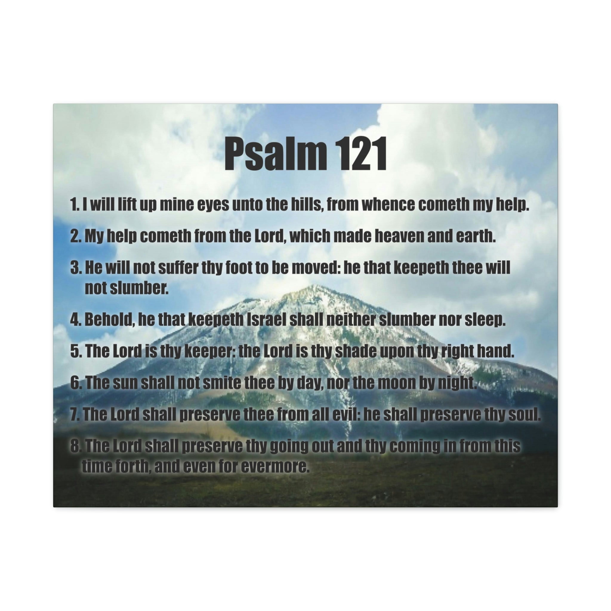 Scripture Walls Psalm 121 God Watches Over You Bible Chapter Canvas ...