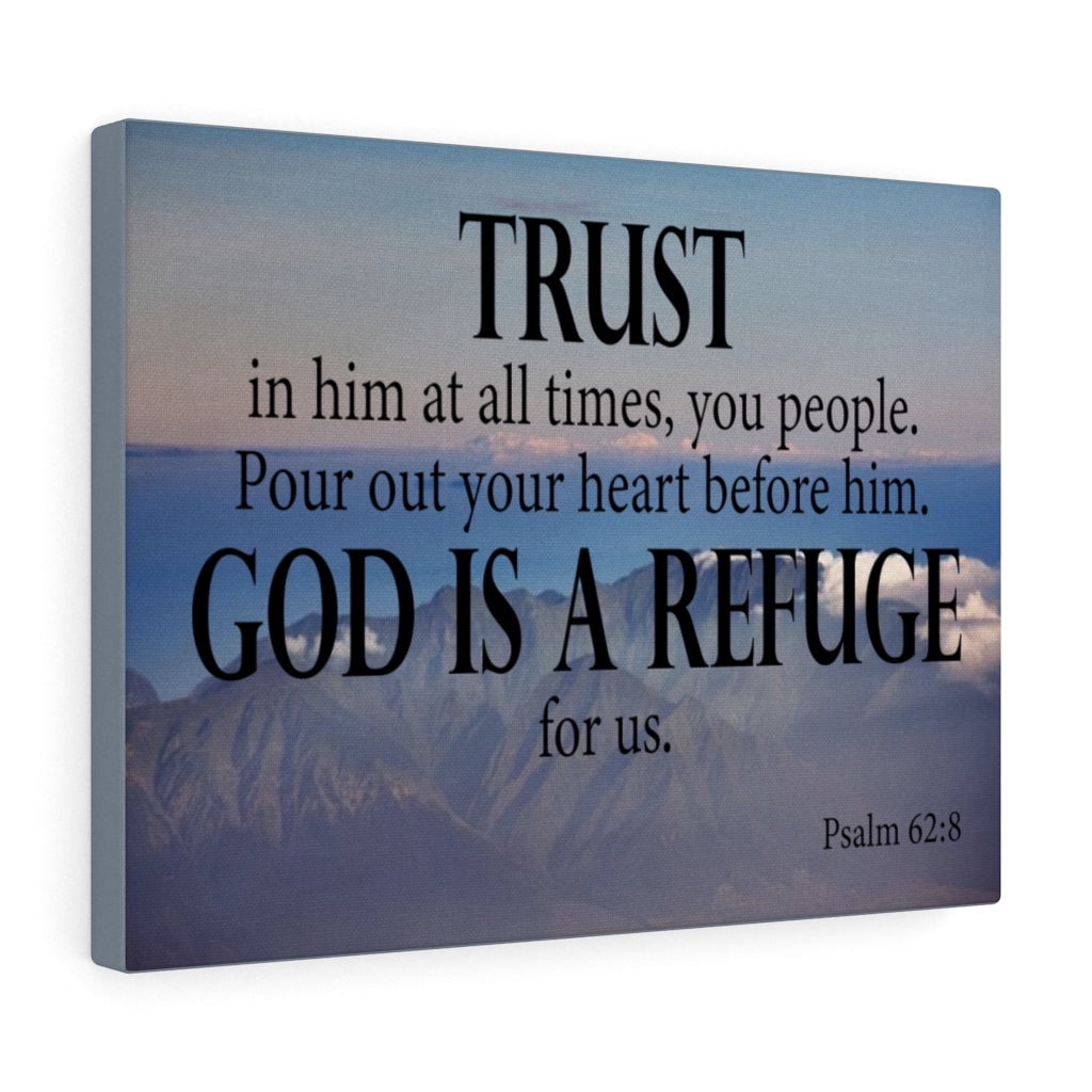 Scripture Walls Psalm 62:8 God is Refuge for Us Bible Verse Canvas ...