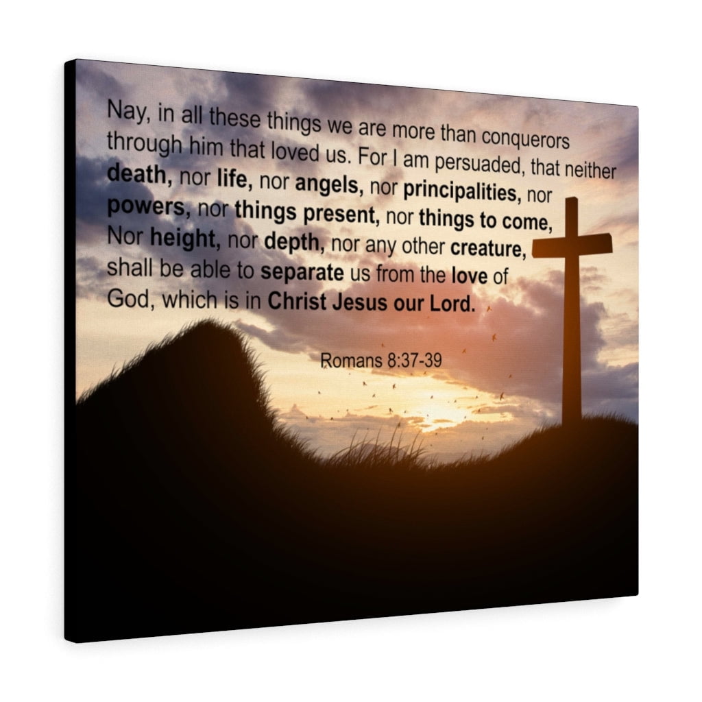 Scripture Walls God's Love Romans 8:37-39 Christian Home Decor Bible Art Unframed - Walmart.com